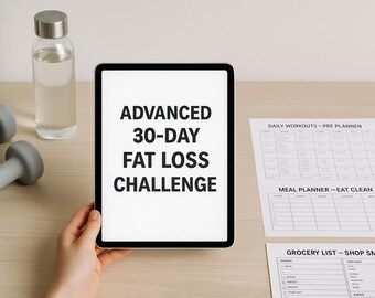 30 Day Fat Loss Workout Challenge | Printable Fitness Planner | Home ...