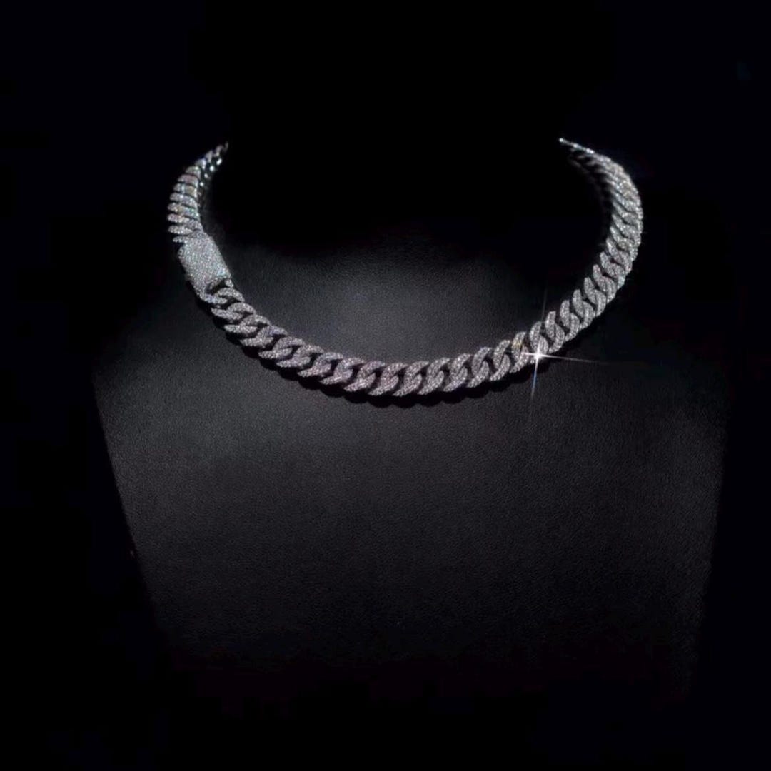 10mm Prong Cuban Link Chain - Customizable Bail - Men & Women Chain ...