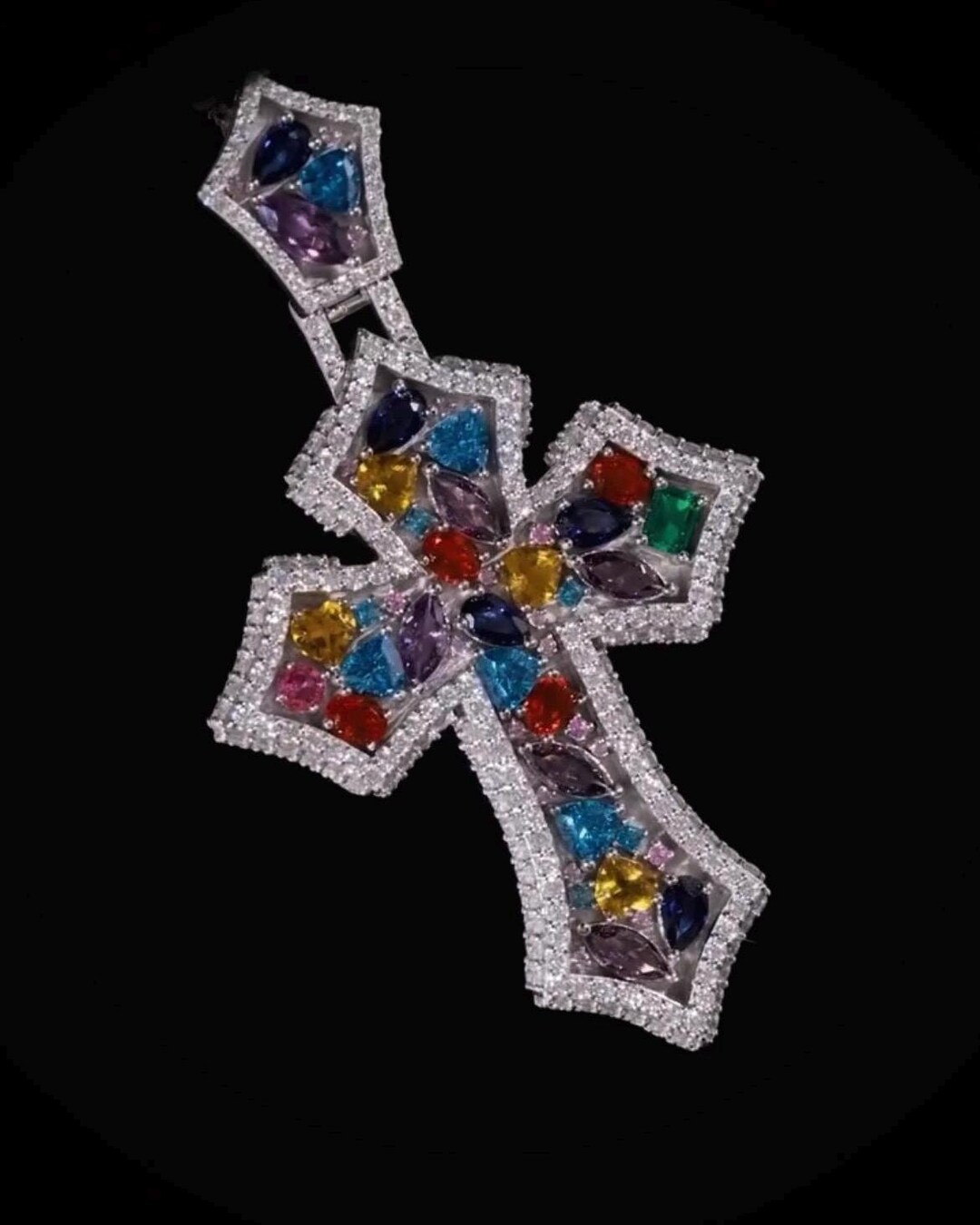 Jesus Cross Iced Out Hip Hop Pendant, Hip Hop Men Custom Cross ...