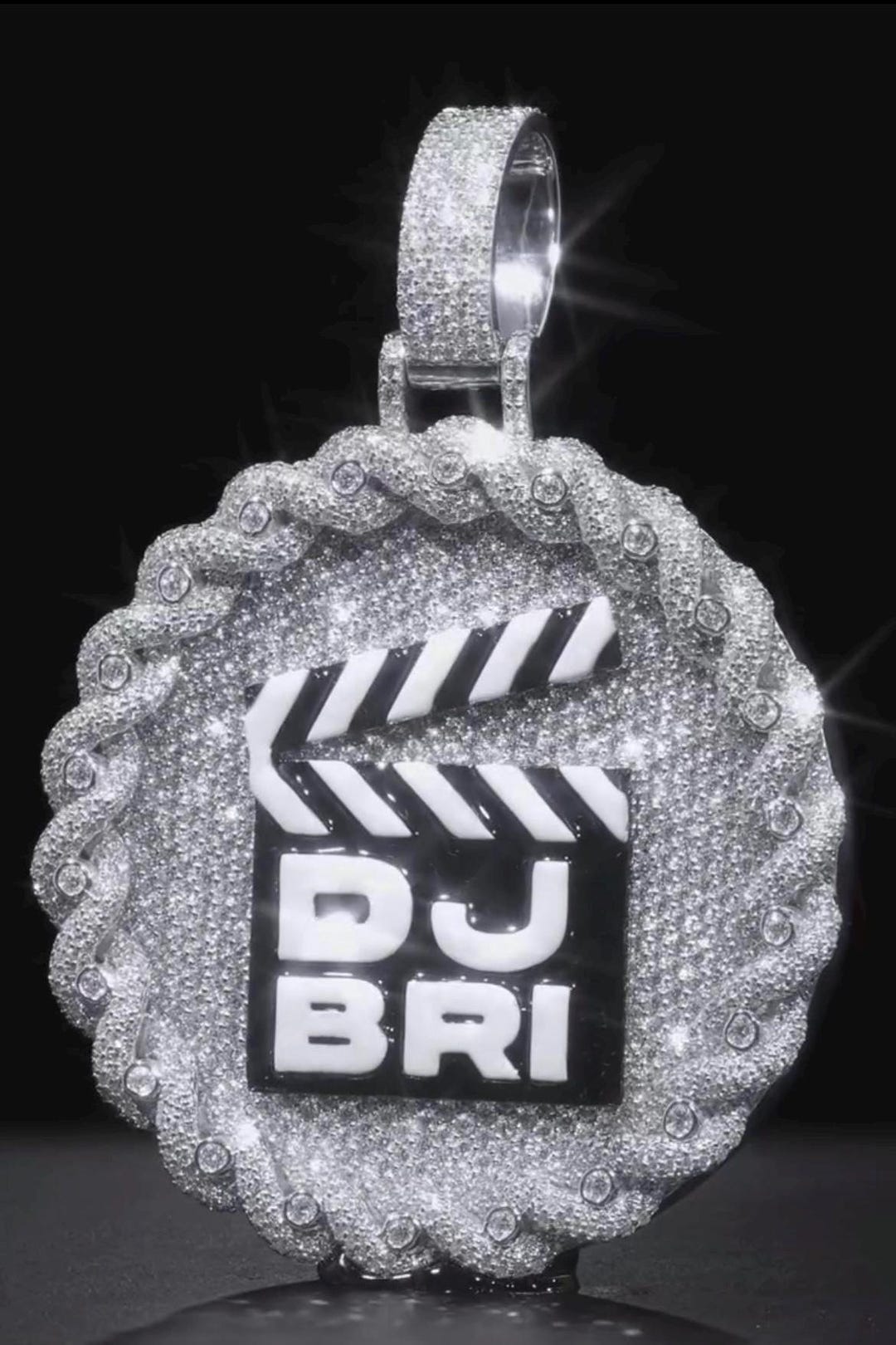 Custom Diamond Hip Hop Pendant | Personalized Iced Out DJ Necklace ...