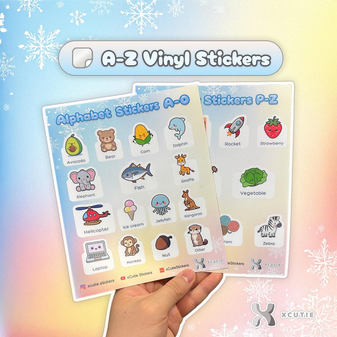 Alphabet Stickers for Kids – 26 Cute A-Z Stickers | Educational ...