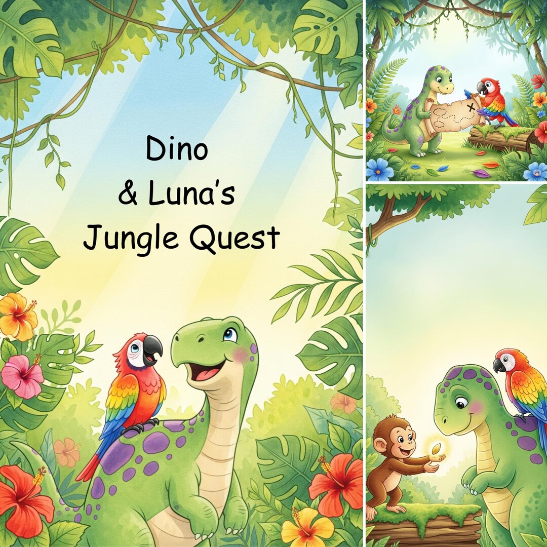 Dino & Luna’s Jungle Quest – Kids Printable Storybook PDF – Jungle ...