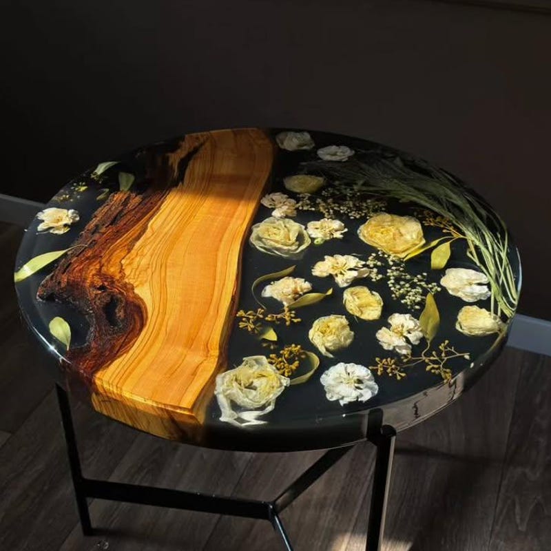 Resin Table With Shelves - Etsy UK