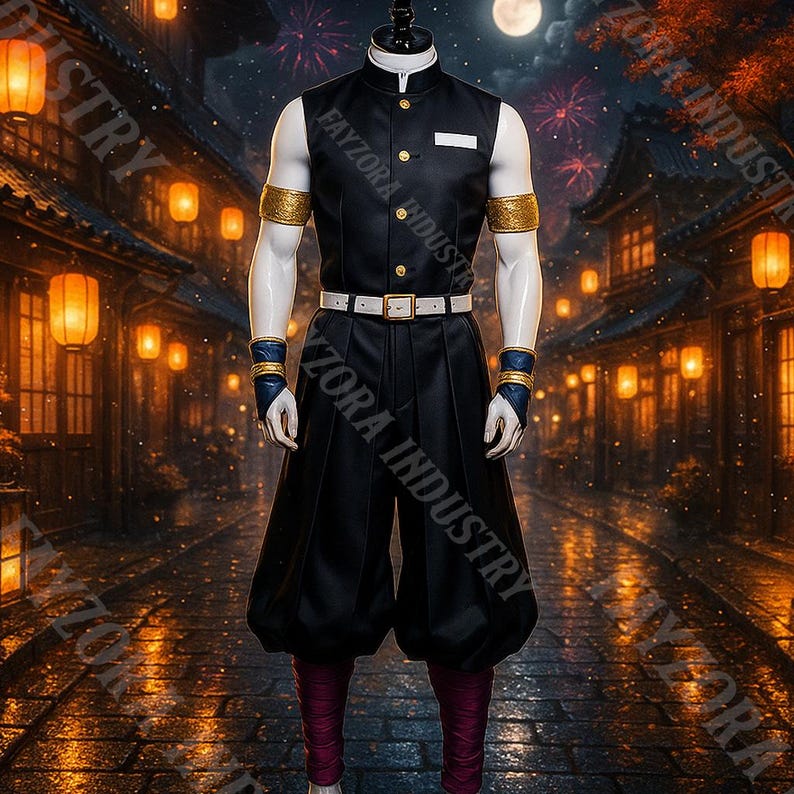 Tengen Uzui Cosplay Costume, Demon Slayer Kimetsu No Yaiba, Sound ...
