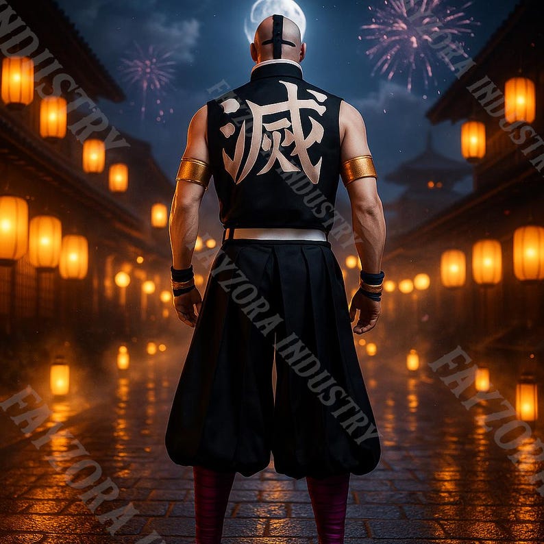 Anime Inspired Tengen Cosplay Uzui Costume, Sound Demon Slayer Hashira ...
