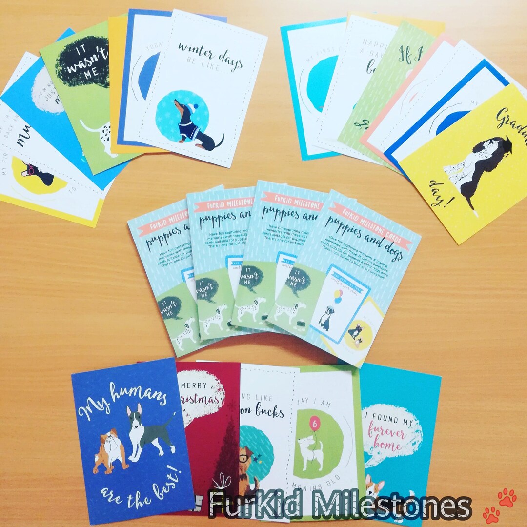 Puppy / Dog Milestone Cards - Etsy