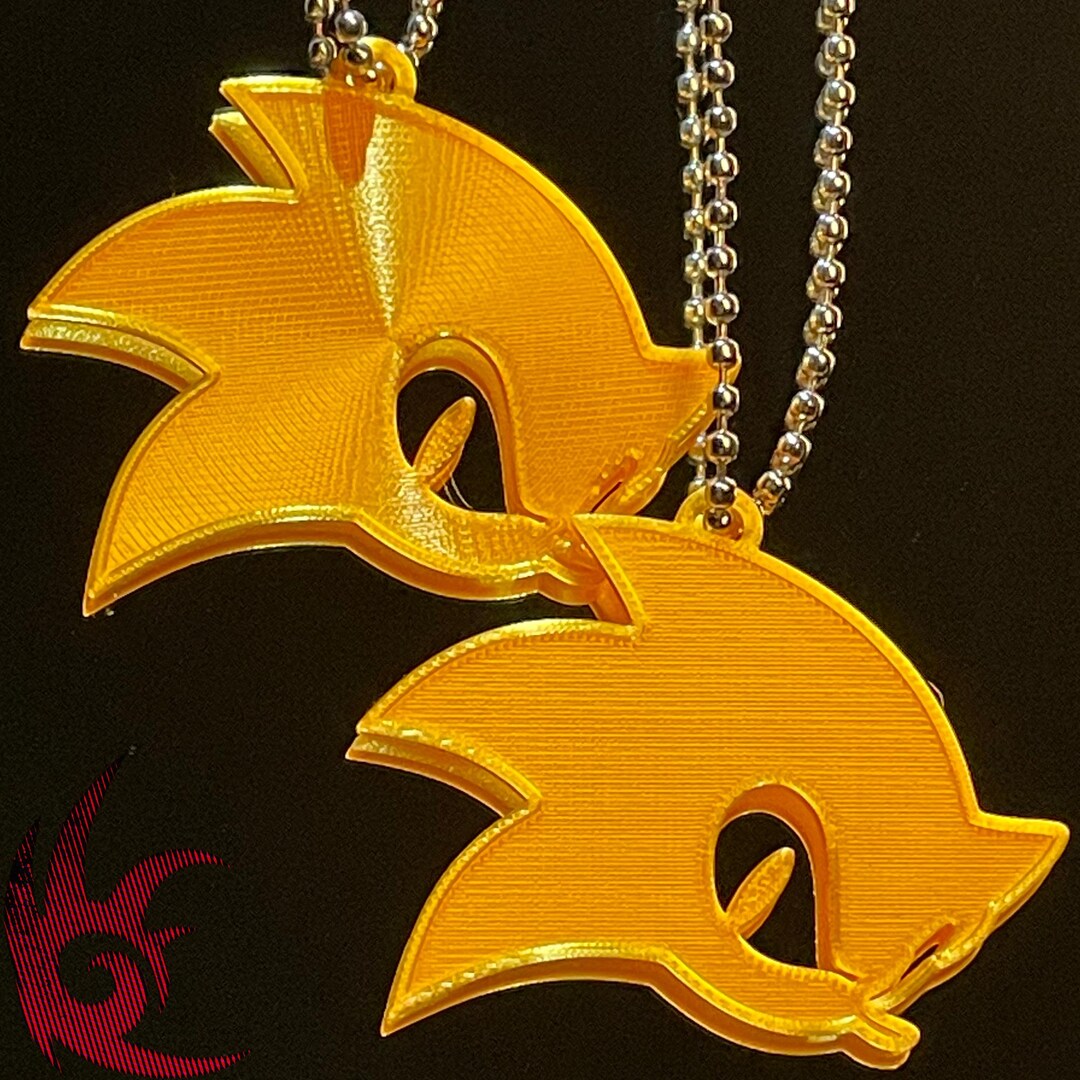 Sonic the Hedgehog Pendant | Side Profile - Etsy