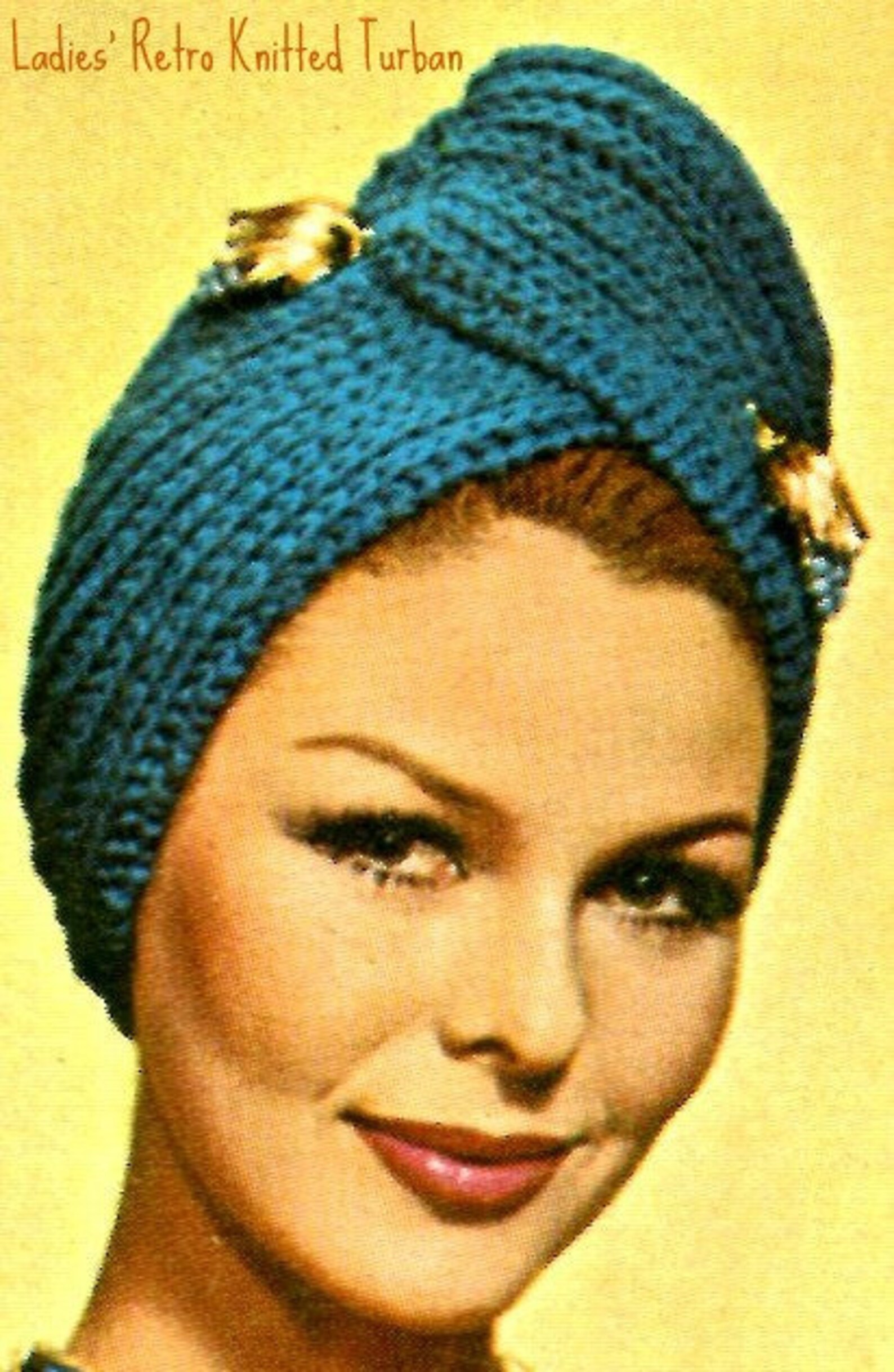 Ladies' 1960s Retro Knitted Turban -- PDF KNITTING PATTERN - Etsy