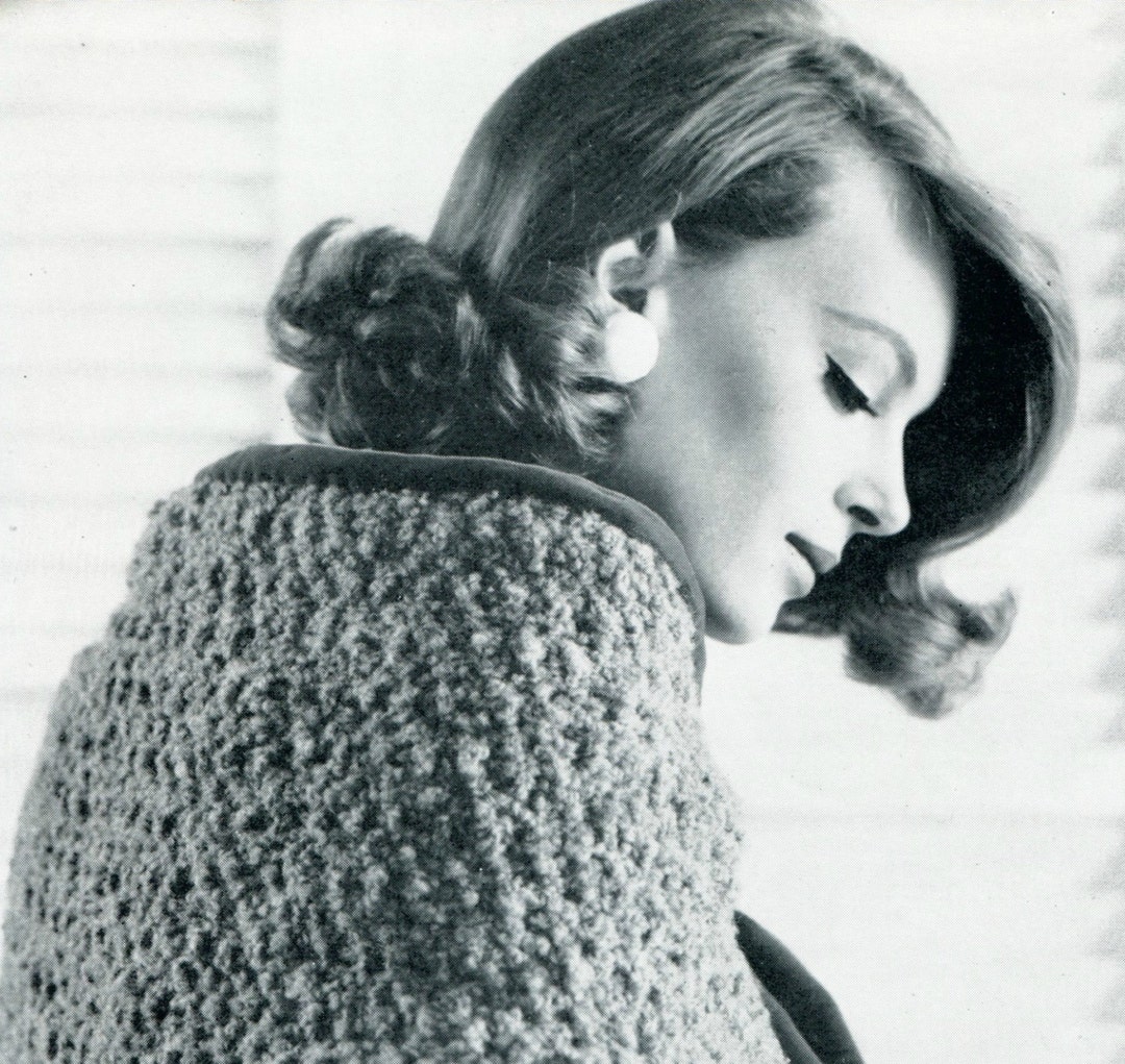 1960s Chunky Knit Stole Knitting Pattern – Vintage Shoulder Topper (PDF ...