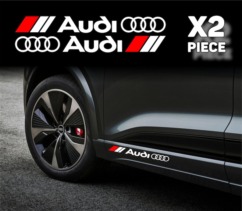 Audi 11″ Racing Decal – S Line Sport Badge Vinyl Stickers (pair) | Car ...