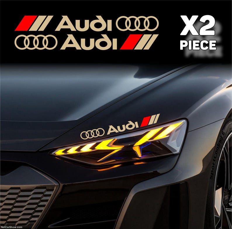 Audi 11″ Racing Decal – S Line Sport Badge Vinyl Stickers (pair) | Car ...