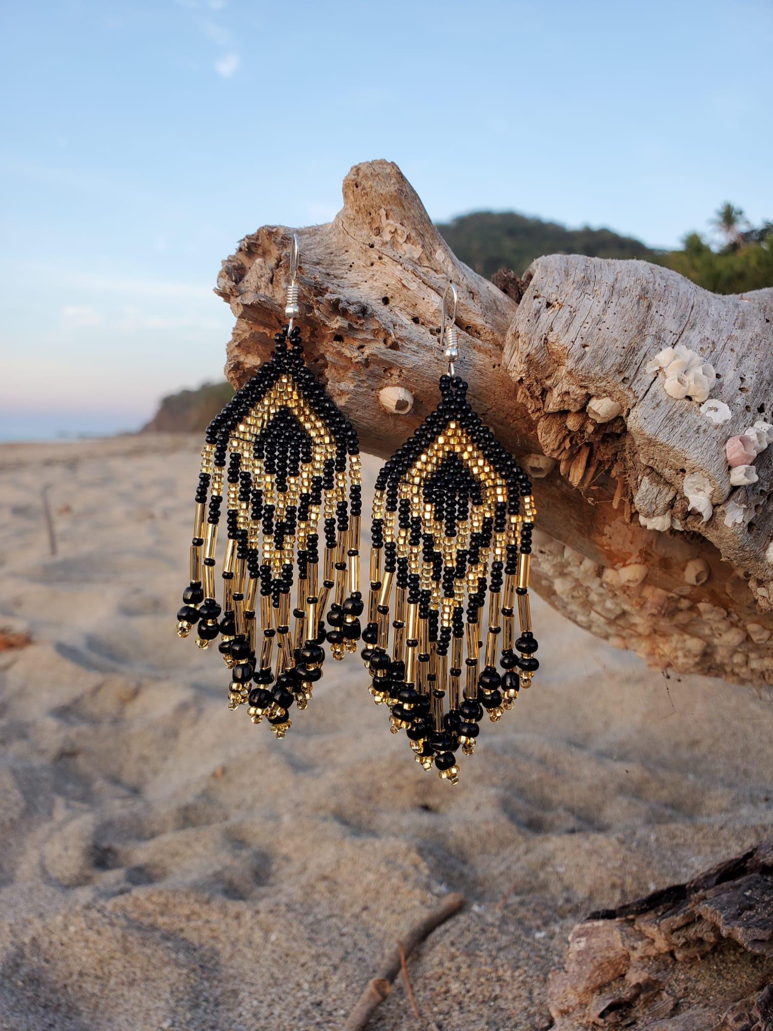 Traditional Mayan Beaded Earrings – Handcrafted With Love & Care - Etsy