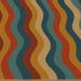 Retro Wavy Area Rug: 70s Style Abstract Carpet, Teal Rust Mustard - Etsy