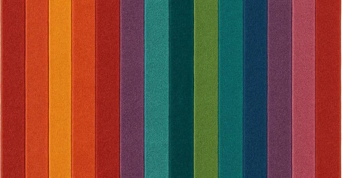 Rainbow Stripe Rug: Hand Tufted Colorful Carpet for Kids Room - Etsy