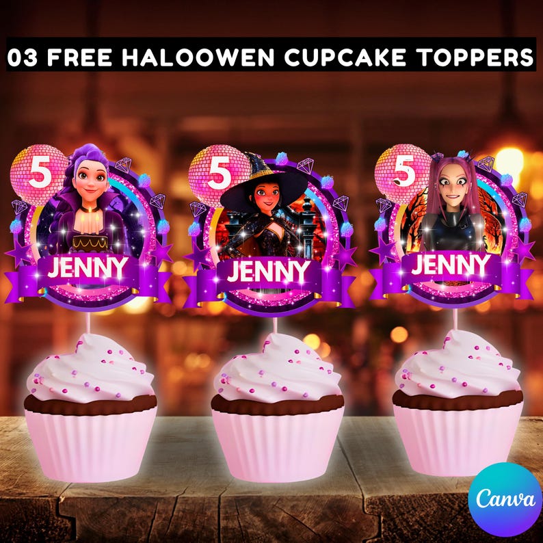 Editable Kpop Demon Hunters Cake Topper | Huntrix Party Decoration ...