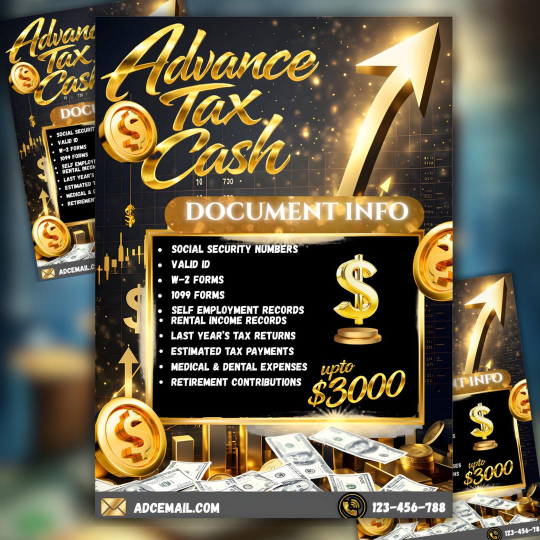 Tax Preparation Flyer, Tax Flyers 2026, Income Tax Preparer Flyers ...