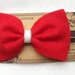 Red Felt Hair Bow Bobby Pin - Etsy