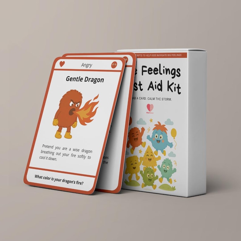 The Feelings First Aid Kit, Kids Feelings Cards, Emotional Regulation ...