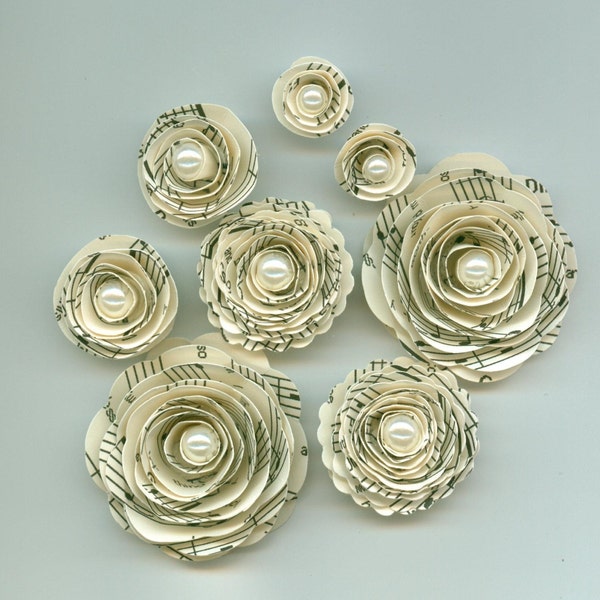 Pearl Paper Flowers - Etsy