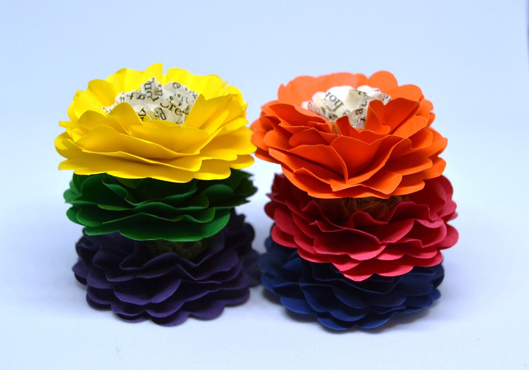 Rainbow Peony Paper Flowers, Rainbow Inspired, Rainbow Wedding, Rainbow ...