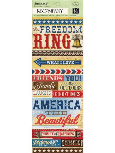 Americana Word Stickers USA theme | Etsy