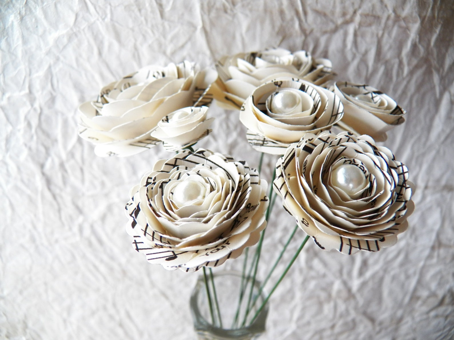 Add 8 Stems to Paper Flowers to Create a Mini Bouquet - Etsy