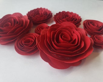 Red Roses Paper-flower Digital Paper-scrapbooking Craft - Etsy