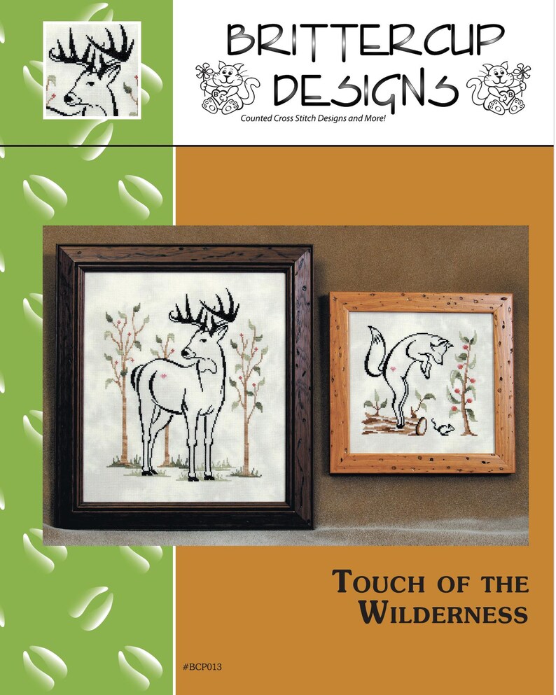 Touch of the Wilderness Cross Stitch Pattern Set | Deer & Fox Forest ...