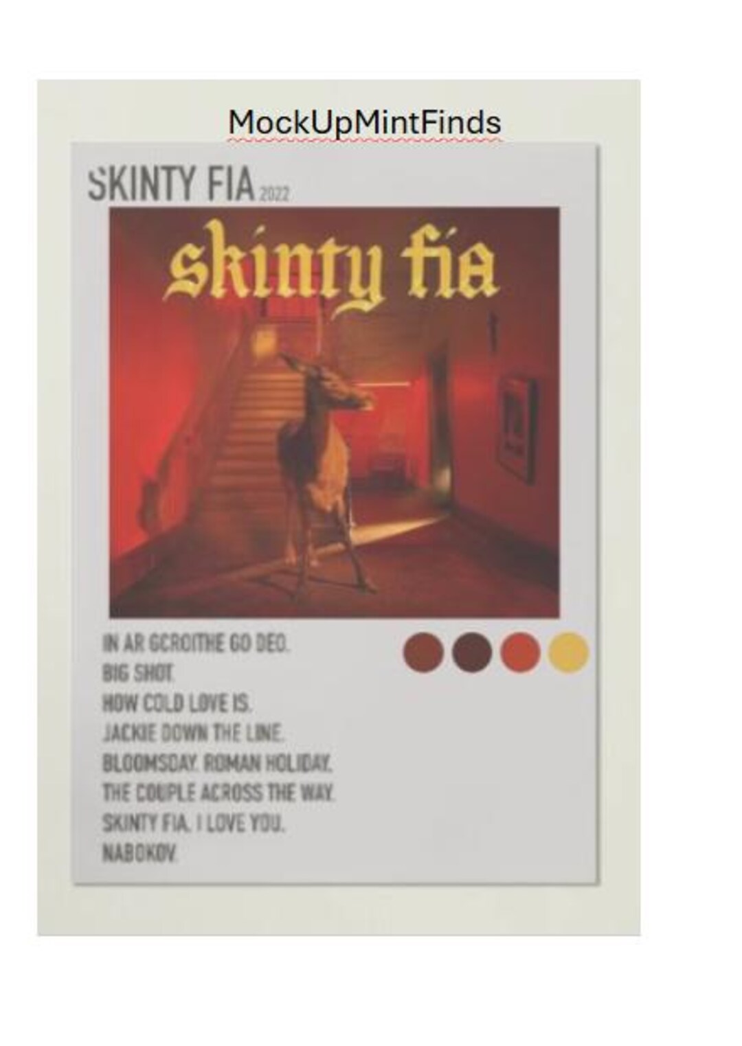 Fontaines DC Skinty Fia Album Cover Poster - Etsy