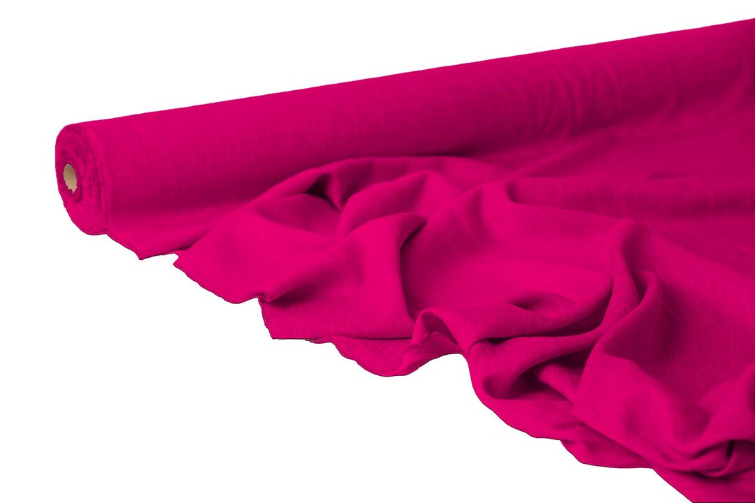 Magenta Linen Fabric by the Yard – Softened Washed Flax, Dressmaking - Etsy