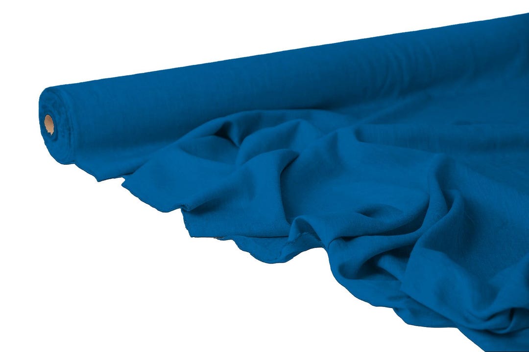Honolulu Blue Linen Fabric - Medium Weight, 56" Wide - by the Yard - Etsy