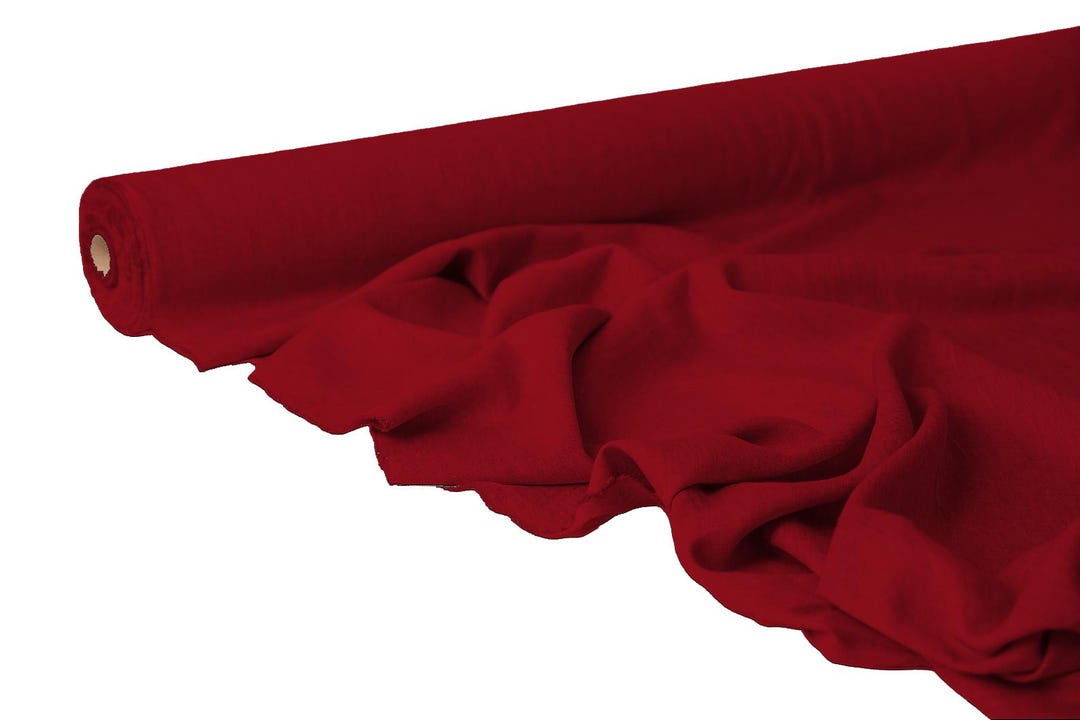 Ruby Red Linen Fabric | Softened Flax, 150 GSM - Etsy
