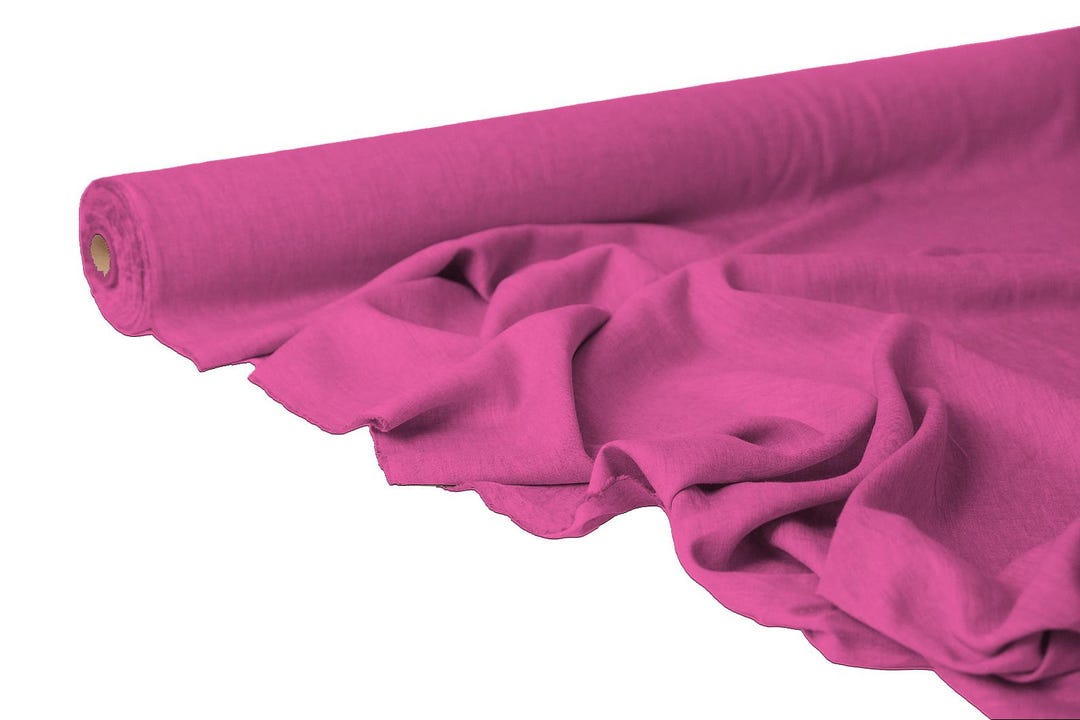 Hot Pink Linen Fabric – Flax, 56" Wide, by the Yard - Etsy