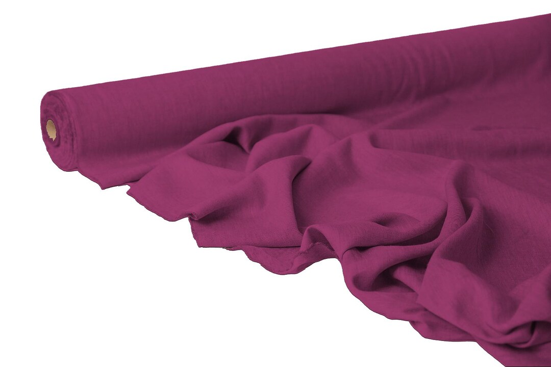 Mystic Maroon Linen Fabric – Soft, Breathable, 56" Wide - Etsy