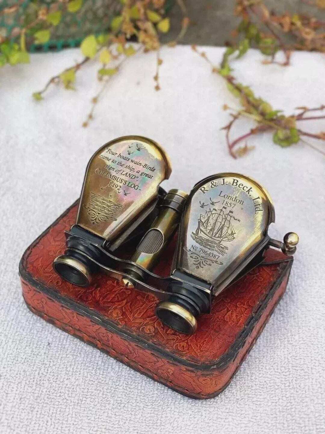 Antique Brass Monocular Binocular Nautical Telescope Vintage Spyglass ...
