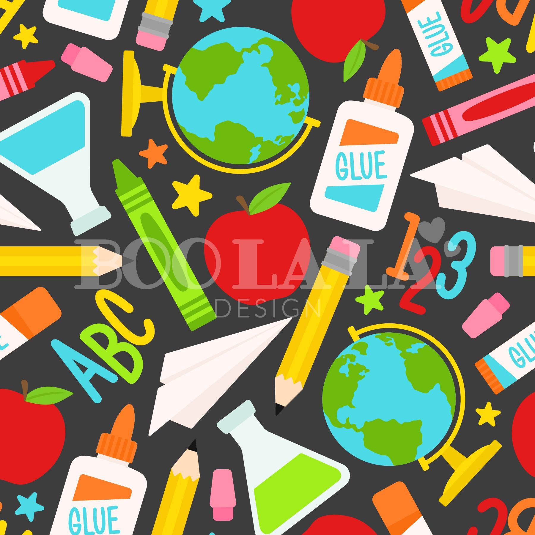 Back to School Seamless Patterns - Teacher Appreciation Digital Paper ...