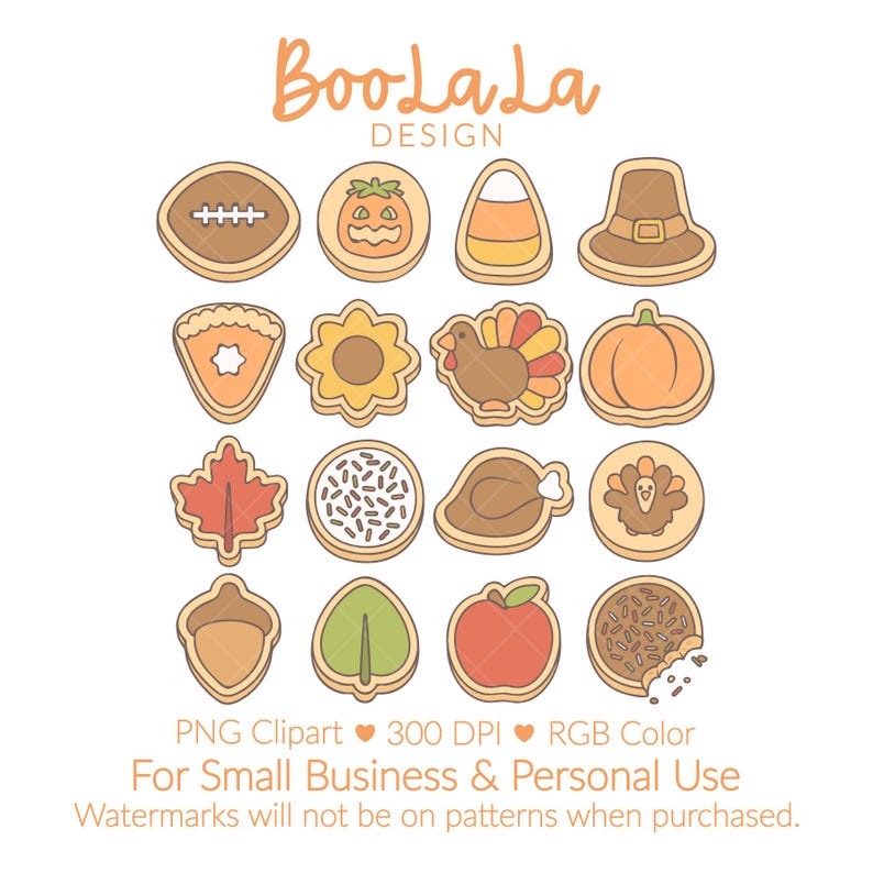Autumn Cookie Clipart - Cute Cookie Decorating PNG Aesthetic, Fall ...