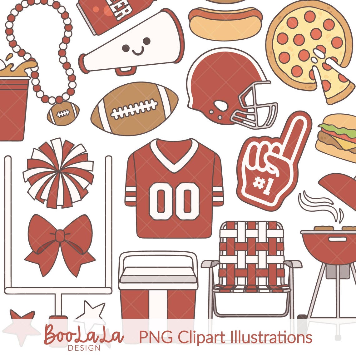 Football Tailgate PNG Clipart: Cute Sports Party Designs, Game Day Food ...