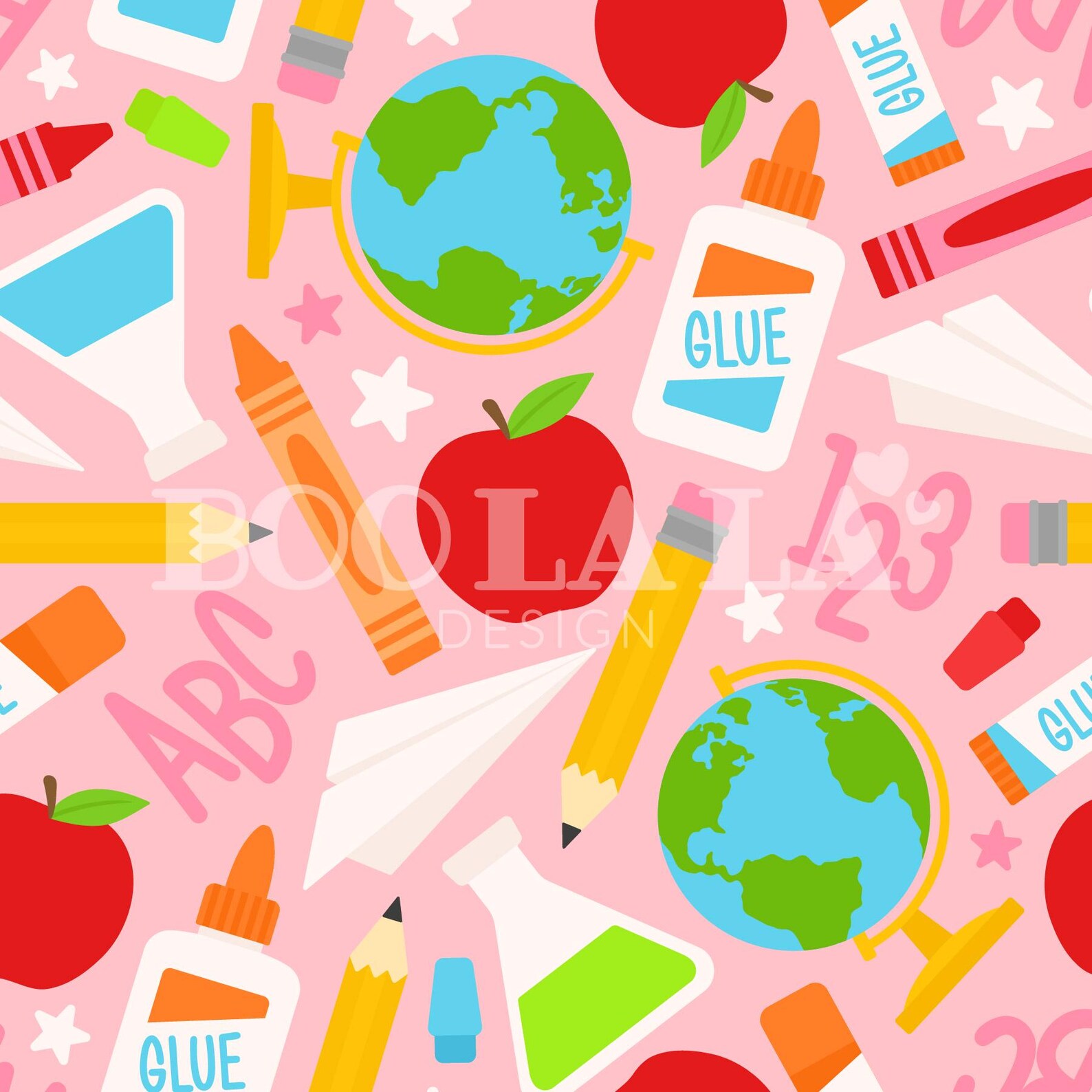 Back to School Seamless Patterns - Teacher Appreciation Digital Paper ...