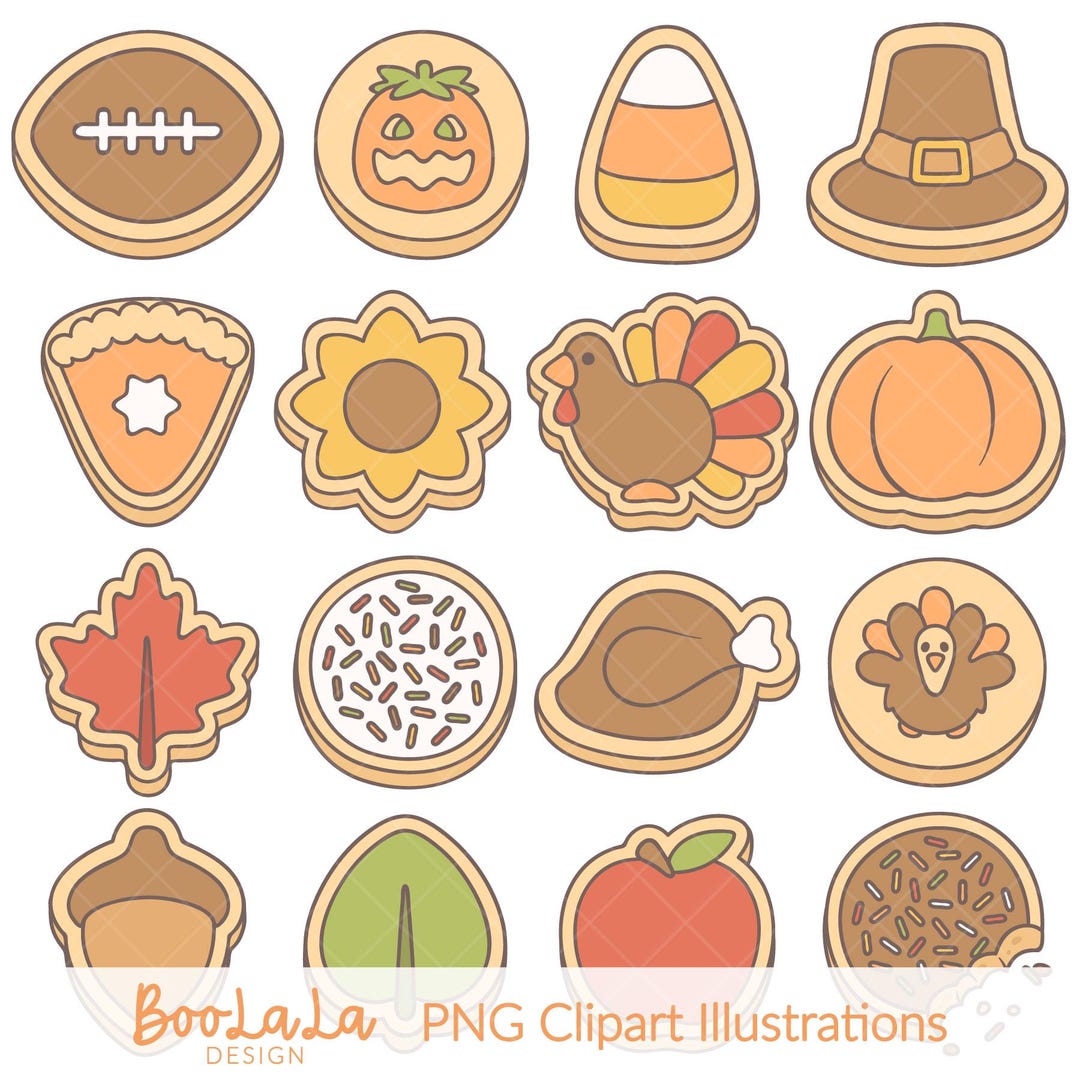 Autumn Cookie Clipart - Cute Cookie Decorating PNG Aesthetic, Fall ...