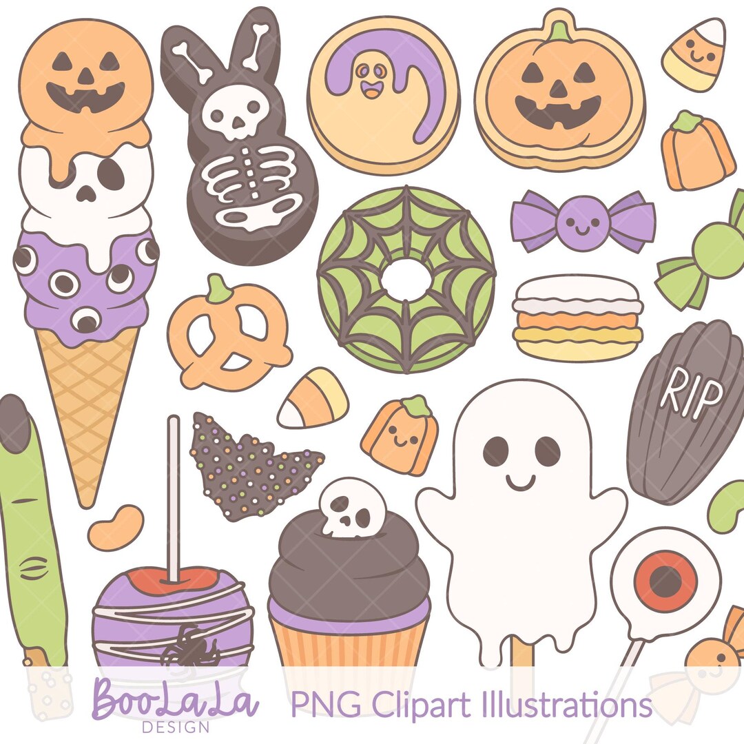 Halloween Treat Clipart - Cute Bakery PNG Aesthetic, Spooky Cupcake ...