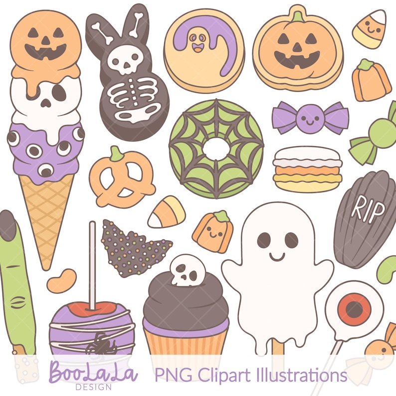 Halloween Treat Clipart - Cute Bakery PNG Aesthetic, Spooky Cupcake ...