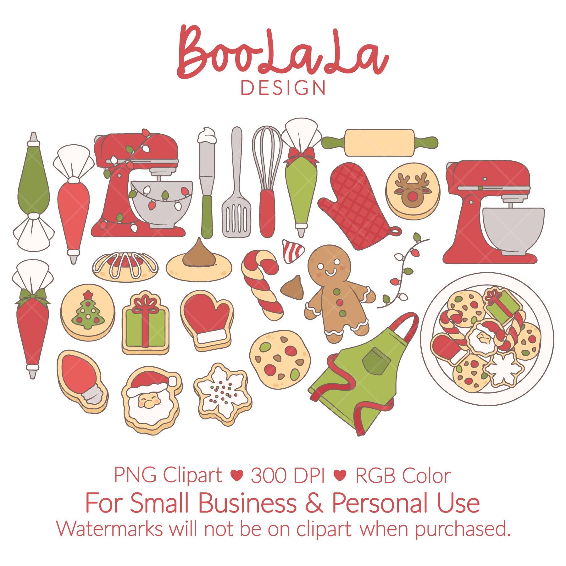 Christmas Baking PNG Clipart Set: Gingerbread Man Cookie, Holiday ...