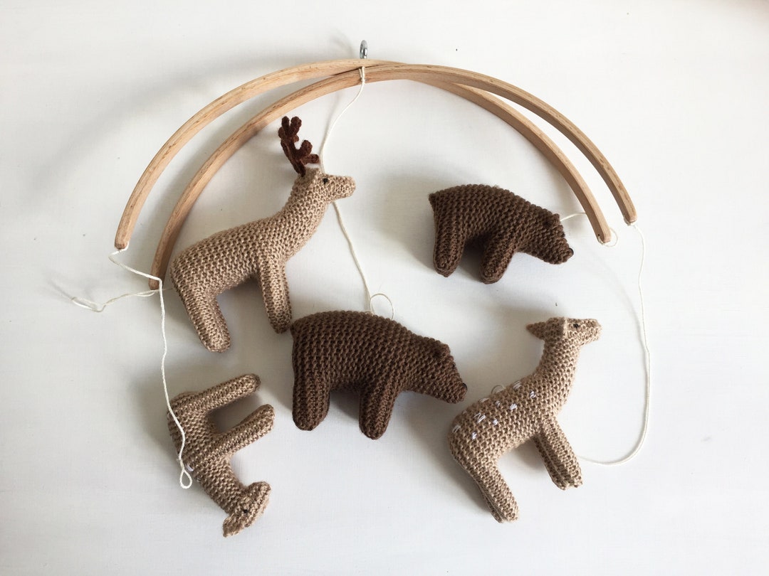 Baby Mobile Bear and Deer Mobile - Woodland Nursery Mobile - Forest ...