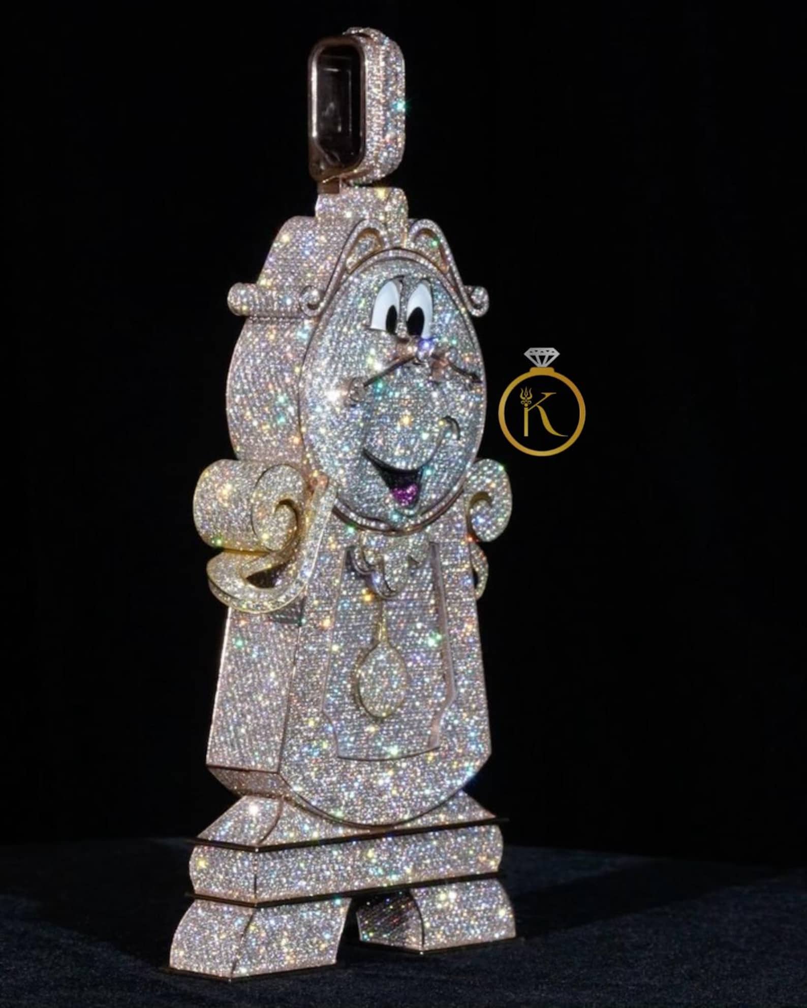 Custom Iced Out Cartoon Pendant, Moissanite Hip Hop Bling Pendant for ...