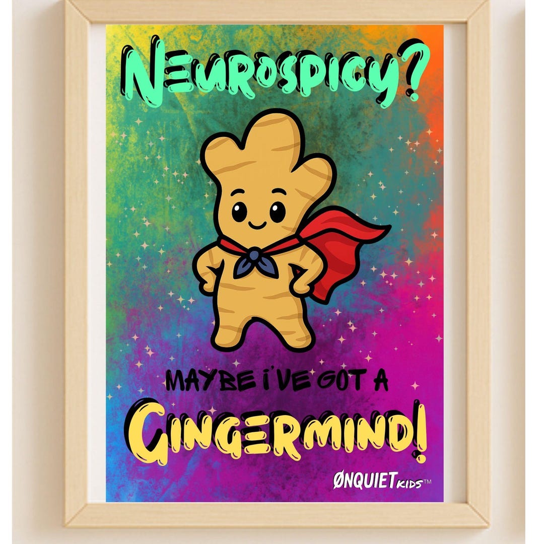 Neurospicy Superhero Poster: Neurodiversity Affirmations, ADHD Autism ...