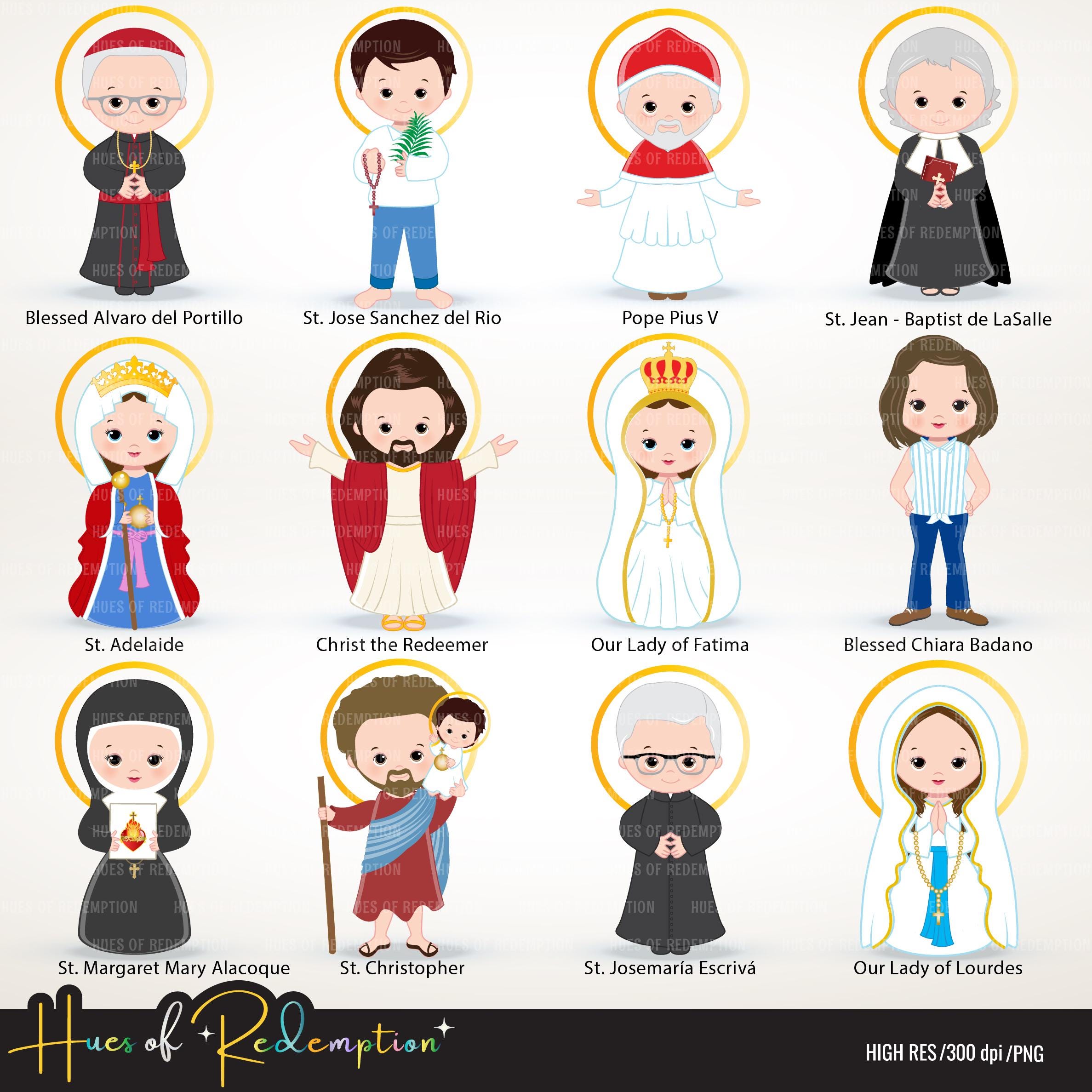 Saints Clipart, PART 7, Cute Saints, Jesus Clipart, Catholic Images ...