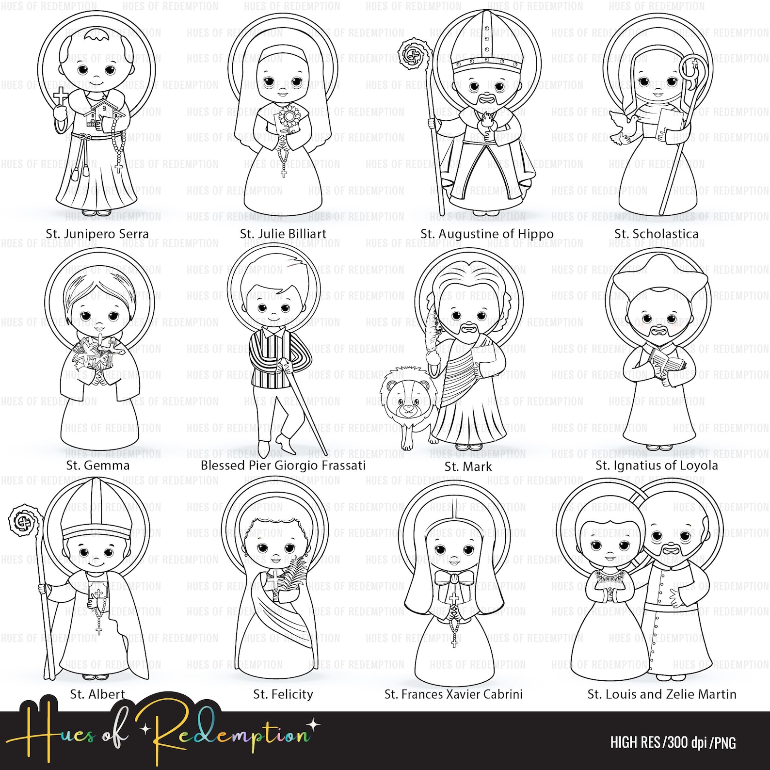 Saints Clipart, PART 11, Cute Saints, Jesus Clipart, Lineart, Coloring ...