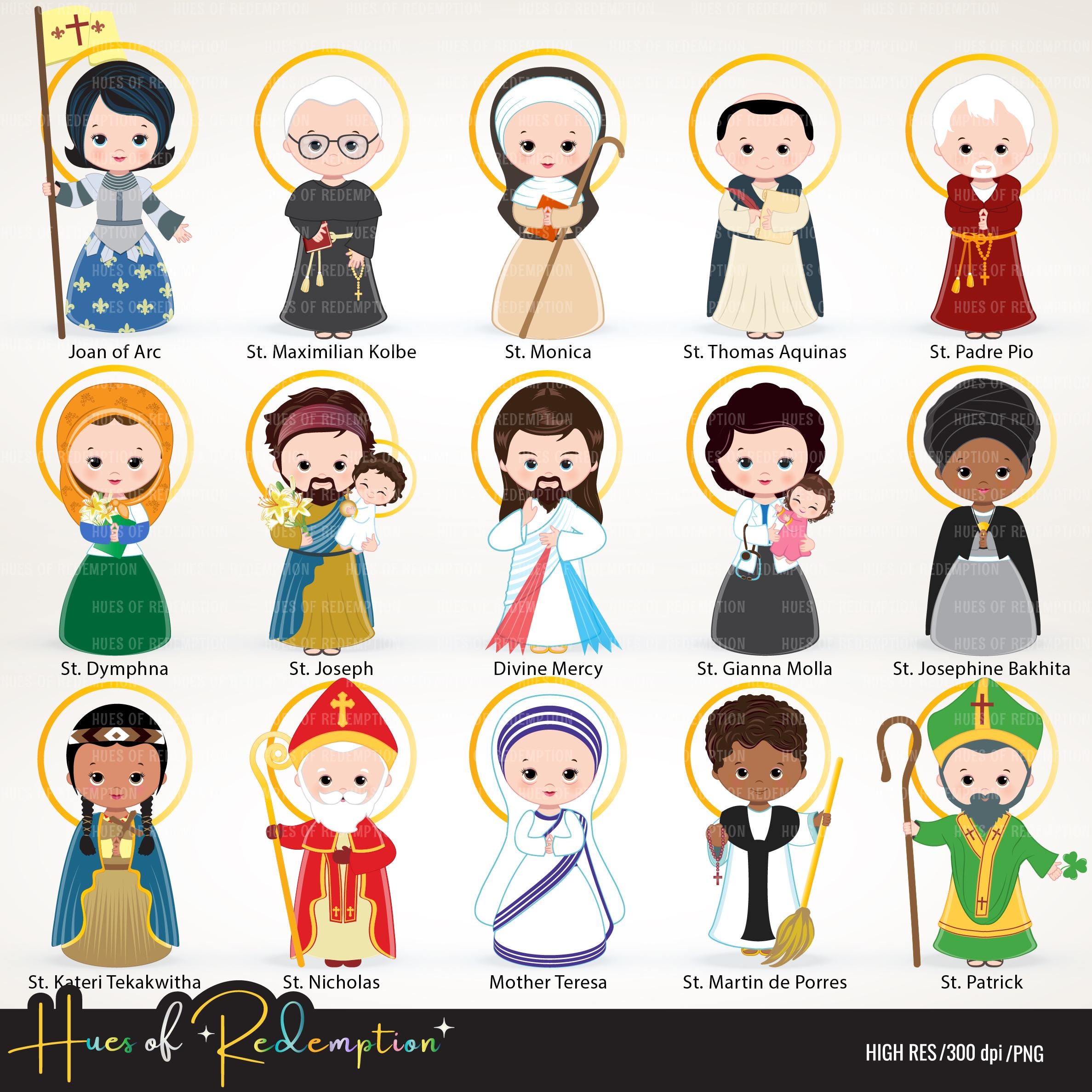 Saints Clipart, PART 1, Cute Saints, Jesus Clipart, Catholic Images ...