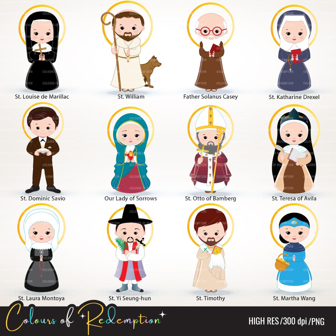 Saints Clipart, PART 10, Cute Saints, Jesus Clipart, Catholic Images ...